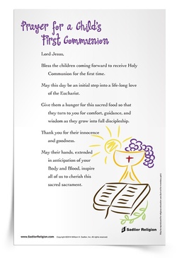 Prayer for a Child's First Communion | Sadlier Religion
