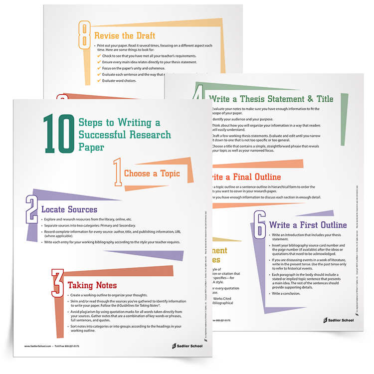 10 Steps to Writing a Successful Research Paper Checklist + Model ...