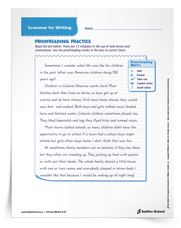 Grammar for Writing Activity Grades 3-5 | Download | Sadlier School