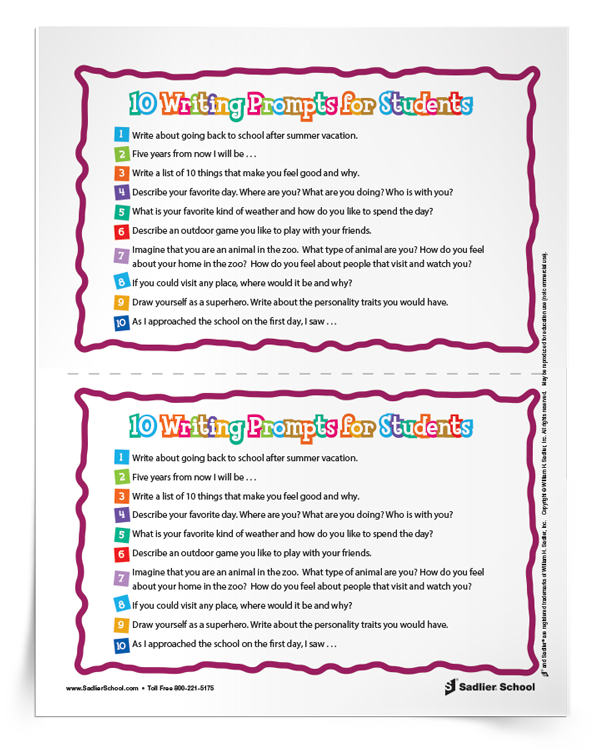 Letter Writing Prompt Activity 2 12 Download Sadlier School