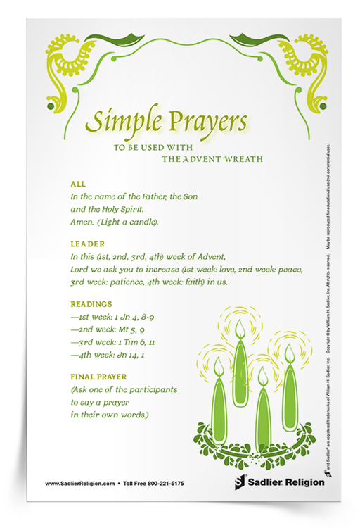 Simple Prayers Prayer Card Download Sadlier Religion